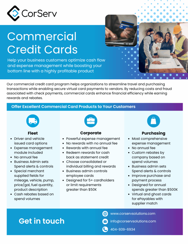 Commercial Cards Guide - CorServ Solutions